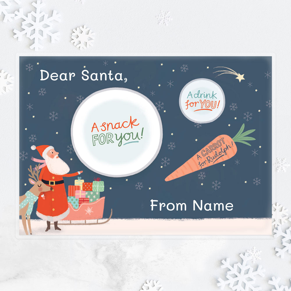 Personalised Christmas Eve Santa Placemat - Delivering Presents - Santa ...