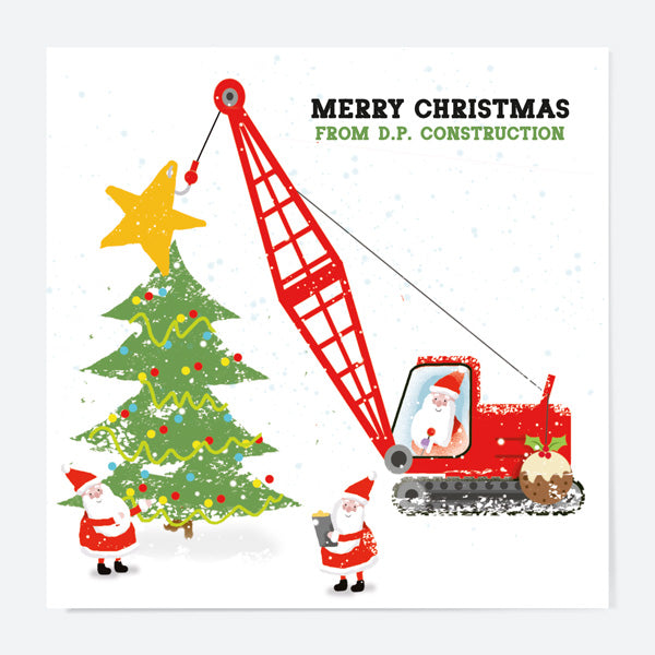 Business Christmas Cards - Construction Christmas Tree - Fast Delivery ...