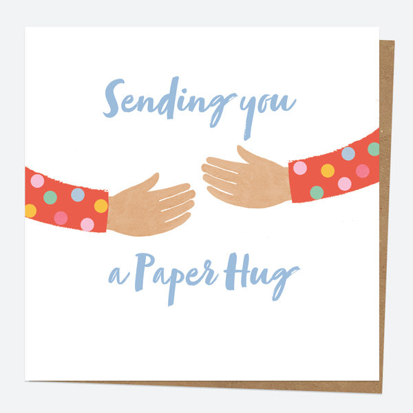 Charity Card - Paper Hug - Arms - Sending A Paper Hug - Fast Delivery at Dotty About Paper