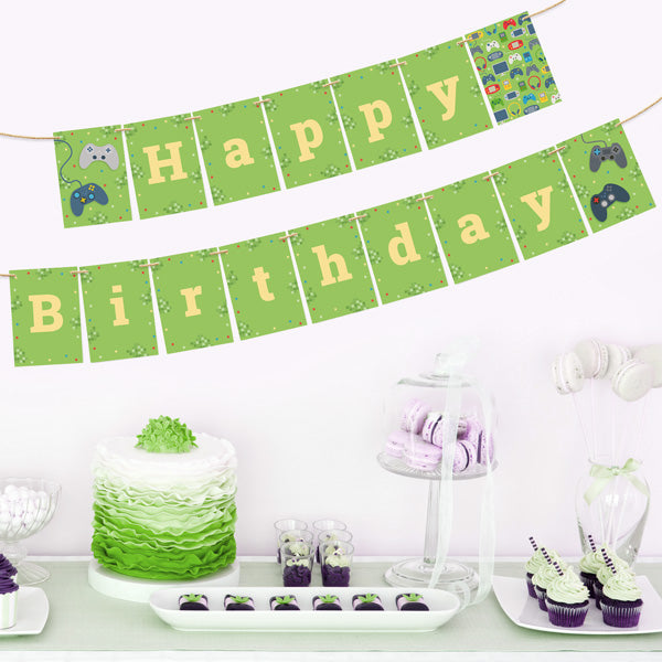 Gaming - Kids Happy Birthday Bunting - Fast Delivery at Dotty About Paper