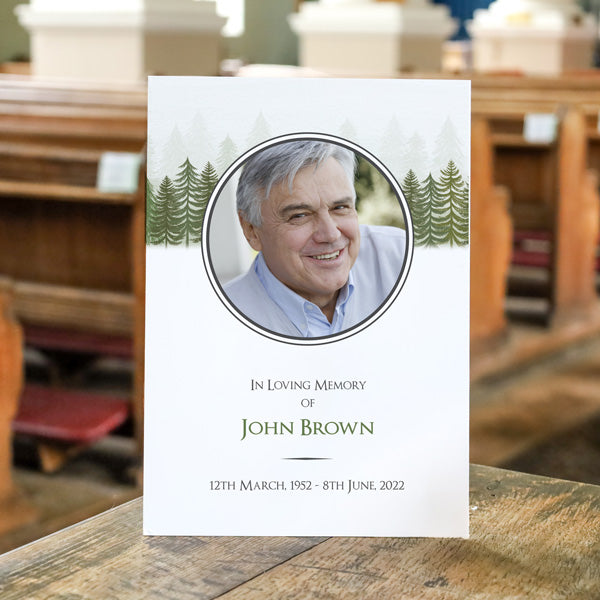 Funeral Memorial Sign - Forest Walk - Fast Delivery at Dotty About Paper
