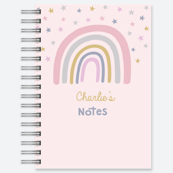 Boho Rainbow - Personalised A5 Wiro Bound Notebook - Fast Delivery at ...