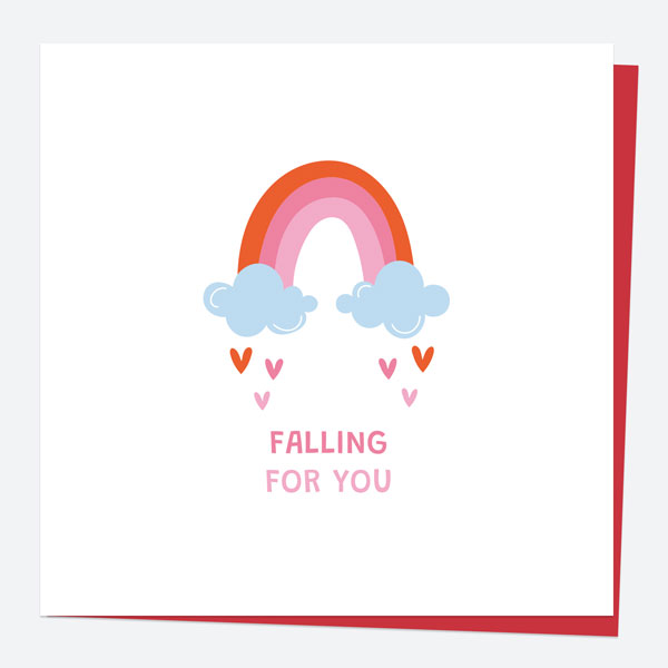 Valentine's Day Card - Rainbow - Falling For You - Fast Delivery at ...