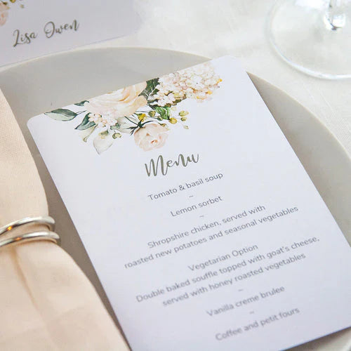 Wedding menu dimensions 60 photos - Astyledwedding.com