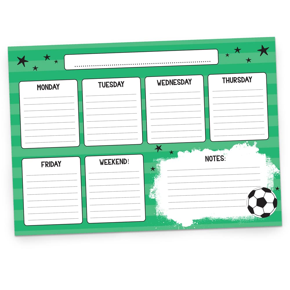 Football Crazy - Kids Homework Planner - Fast Delivery at Dotty About Paper