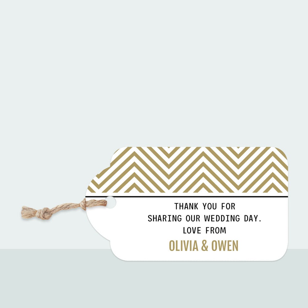 Chevron - Favour Tag - Fast Delivery at Dotty About Paper
