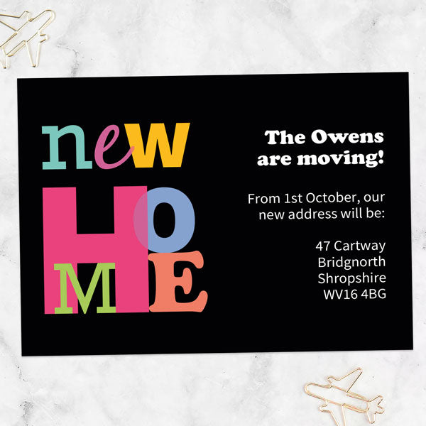 Address Cards - Colourful Typography - Pack of 10 - Fast Delivery at ...