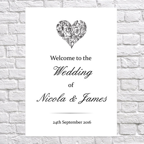 Amore - Wedding Sign Range - Fast Delivery at Dotty About Paper