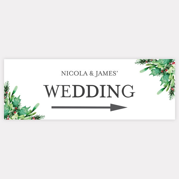Festive Foliage - Iridescent Arrow Wedding Sign - Fast Delivery at ...