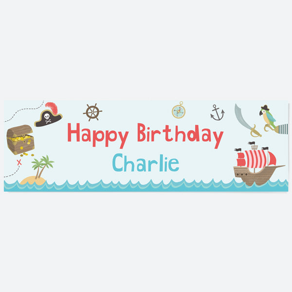 Pirate - Personalised Party Banner - Fast Delivery at Dotty About Paper