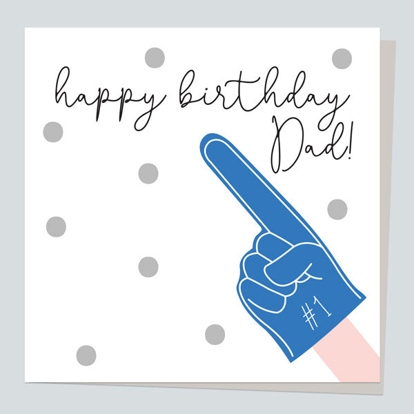 Dad Birthday Card - Number 1 Fan - Fast Delivery at Dotty About Paper