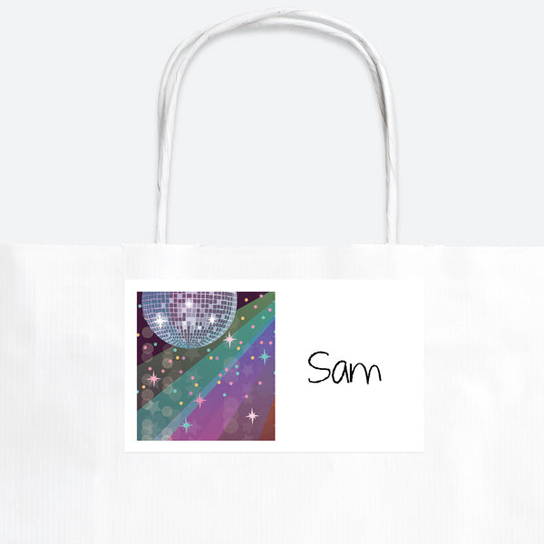 Glitter Ball Disco Party - Party Bag & Sticker - Pack of 10 - Fast ...