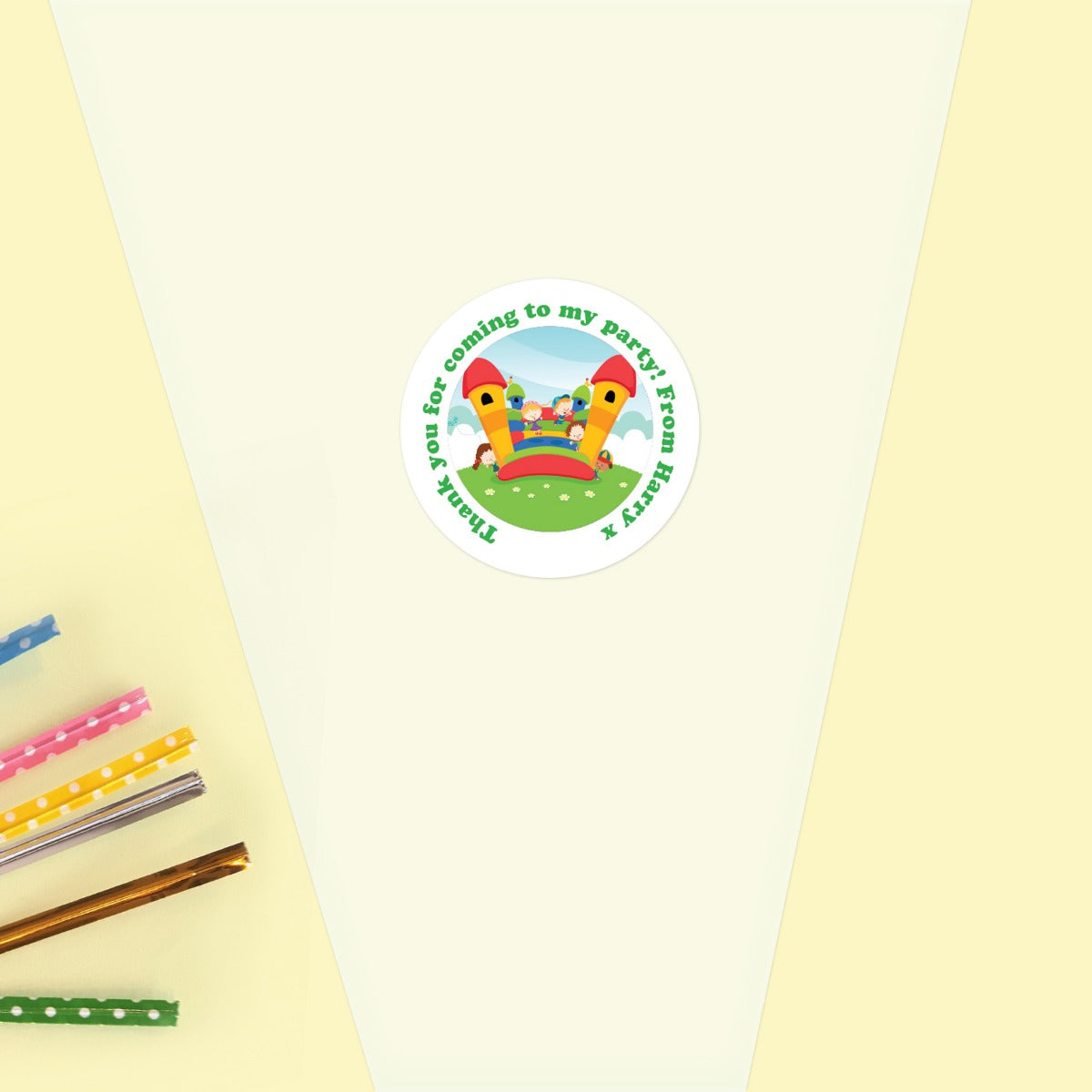 Bouncy Castle Birthday Party - Sweet Cone & Sticker - Pack of 35 - Fast ...