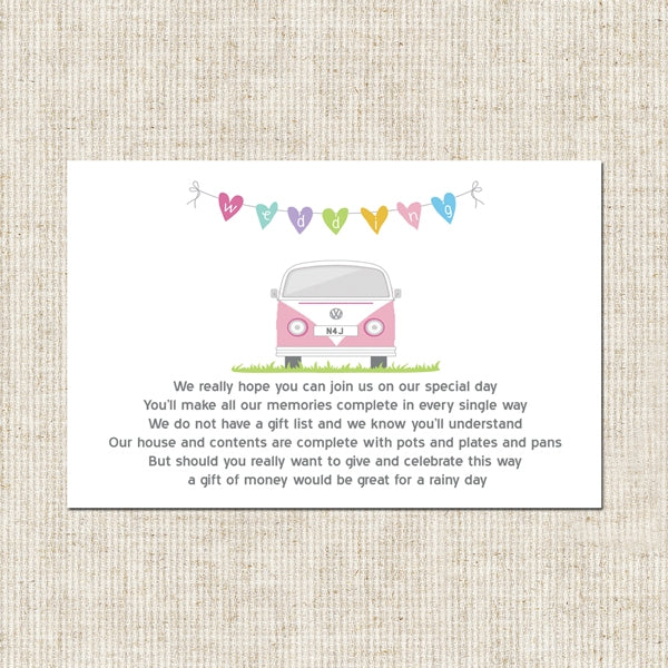 Campervan Gift Poem Card - Fast Delivery at Dotty About Paper