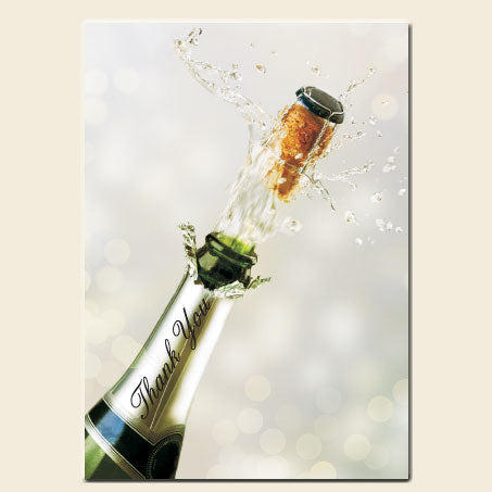 Ready to Write Thank You Cards - Champagne Bottle - Pack of 10 - Fast ...