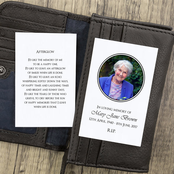 Funeral Memorial Cards - Elegant Frame - Fast Delivery at Dotty About Paper