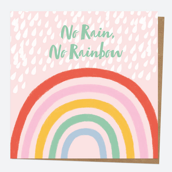 Charity Card - Paper Hug - Rainbow - No Rain, No Rainbow - Fast ...
