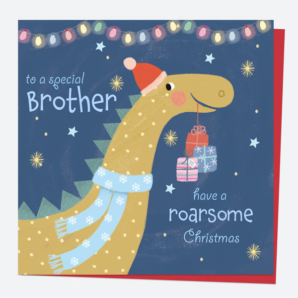 Christmas Card - Jolly Dinosaur - Special Brother - Fast Delivery at ...