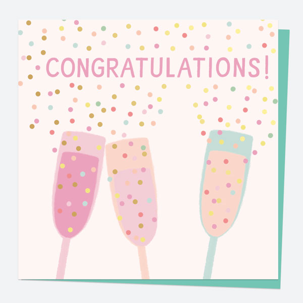 Luxury Foil Congratulations Card - Sweet Spot Champagne ...