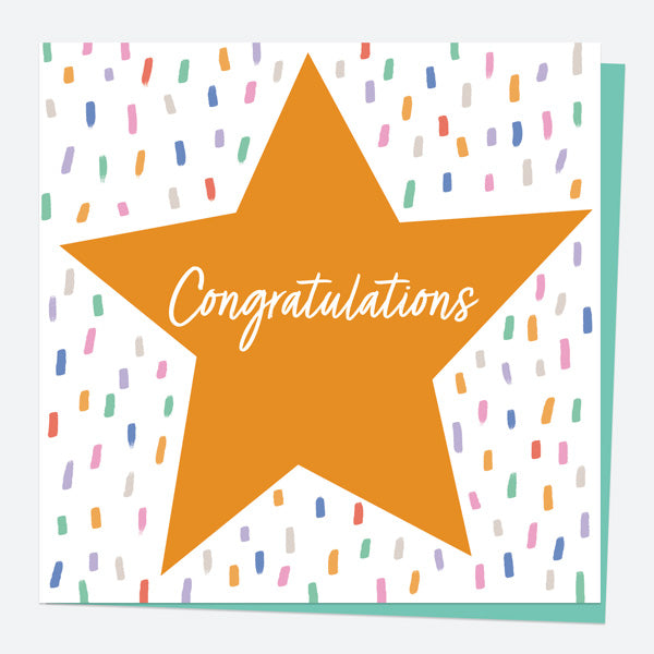 Congratulations Card - Shining Star - Fast Delivery at Dotty About Paper