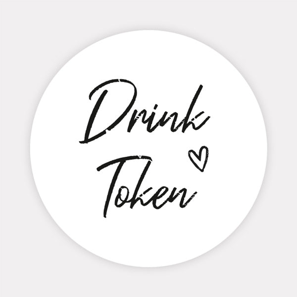 Calligraphy Heart Names - Drink Tokens - Pack of 30 - Fast Delivery at ...