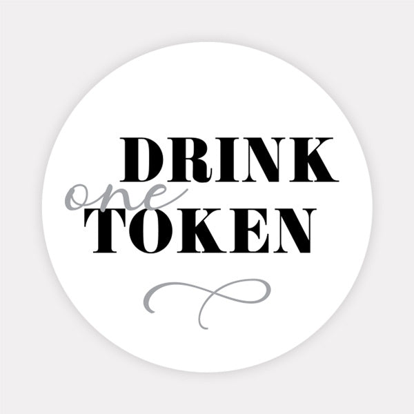 Minimalist Typography - Drink Tokens - Pack of 30 - Fast Delivery at ...