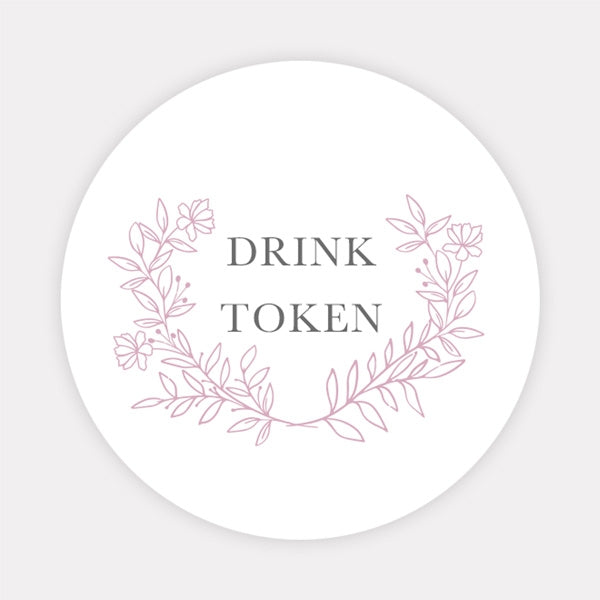 Monogram Floral Crest - Drink Tokens - Pack of 30 - Fast Delivery at ...