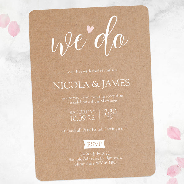 We Do - Evening Invitations - Fast Delivery at Dotty About Paper