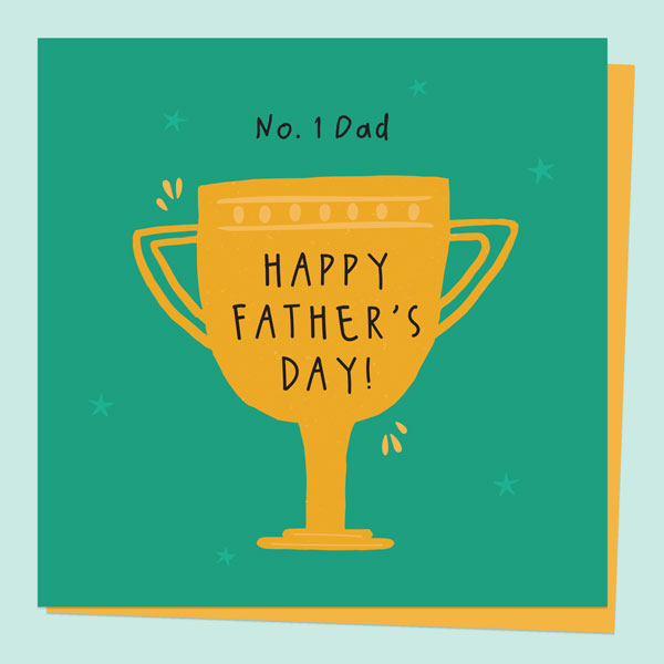 Father's Day Card - Number 1 Dad Trophy - Fast Delivery at Dotty About ...