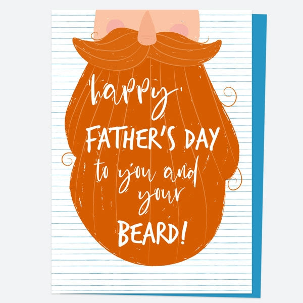 Father's Day Card - Ginger Beard - Fast Delivery at Dotty About Paper