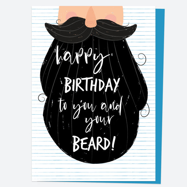General Birthday Card - Black Beard - Fast Delivery at Dotty About Paper