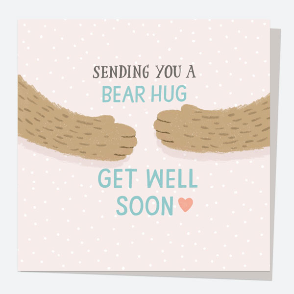 Get Well Soon Card - Bear Hug - Get Well Soon - Fast Delivery at Dotty ...