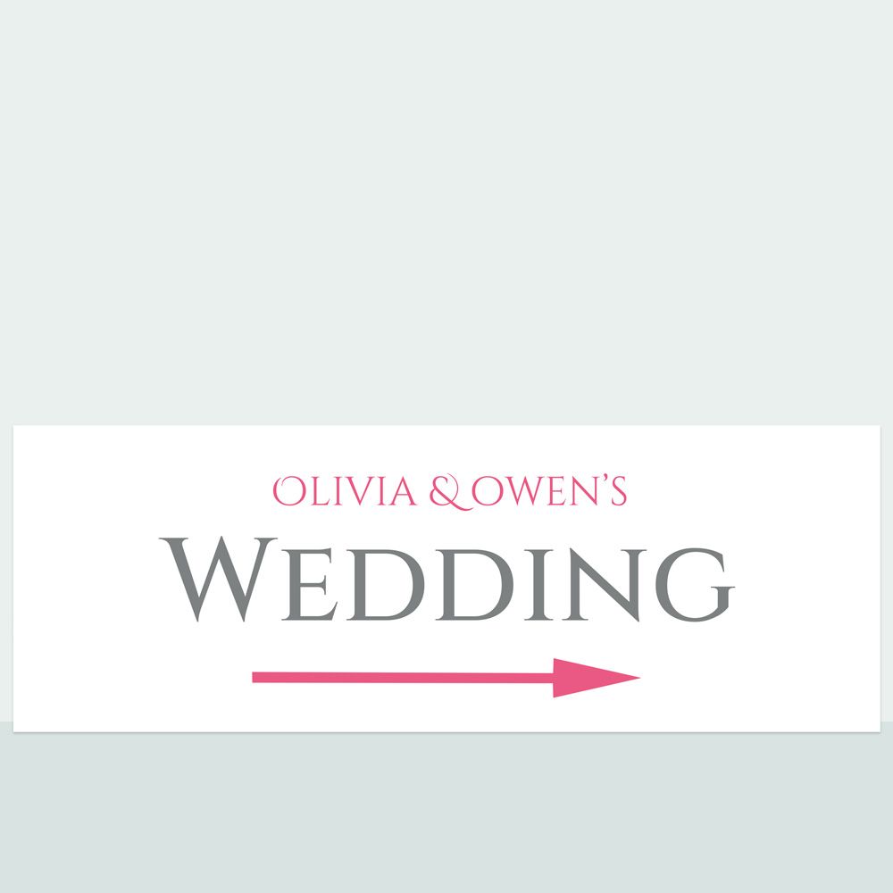 Formal Typography Bespoke - Arrow Wedding Sign - Fast Delivery at Dotty ...