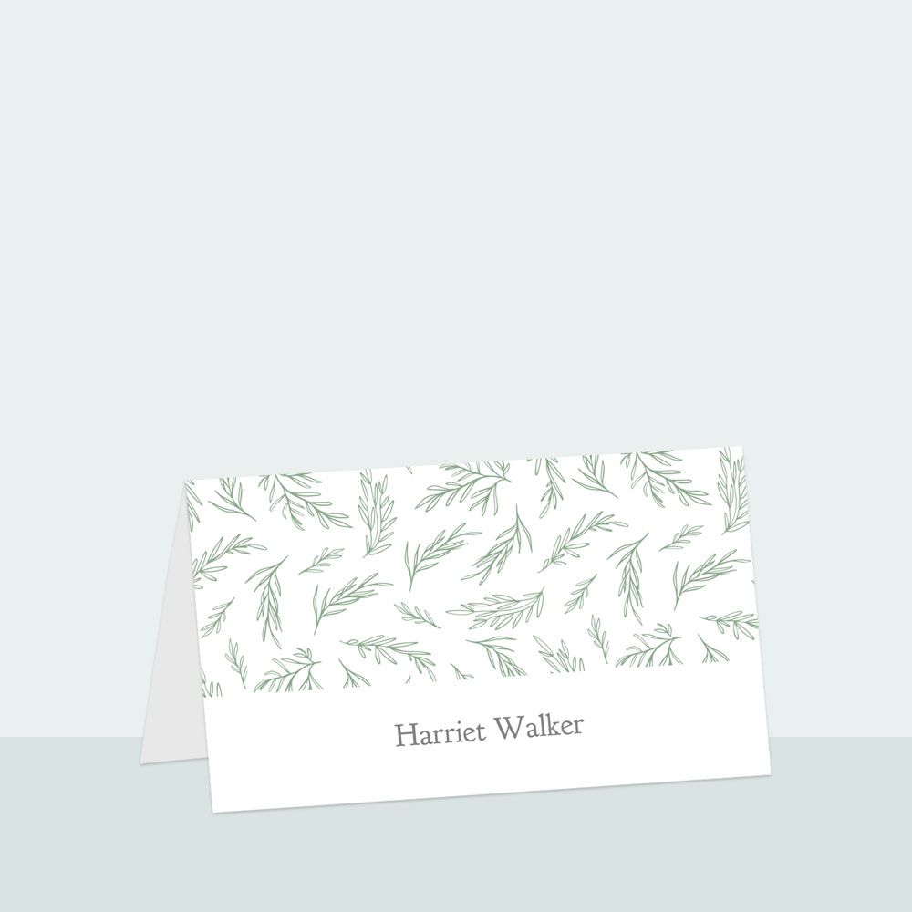 Dainty Leaf Border - Place Card - Fast Delivery at Dotty About Paper