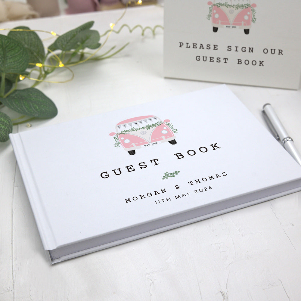 Just Married Campervan - Wedding Guest Book - Fast Delivery at Dotty ...