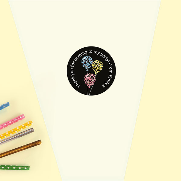 Leopard Print Balloons - Sweet Cone & Sticker - Pack of 35 - Fast ...