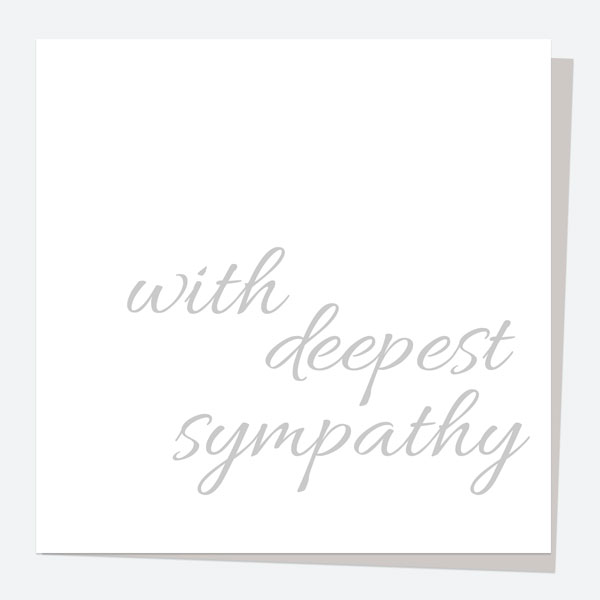 Luxury Foil Sympathy Card - Silver Elegance - With Deepest Sympathy ...