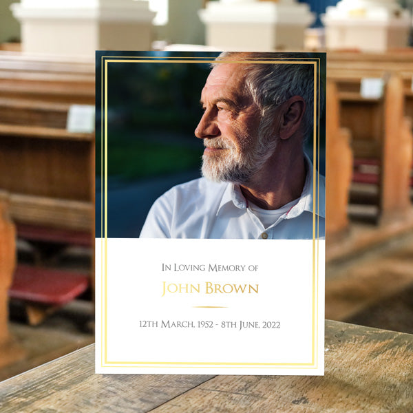 Foil Funeral Memorial Sign - Classic Gold Frame - Fast Delivery at ...