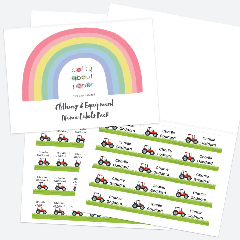 Name Labels Pack - Personalised Stick-On Waterproof Name Labels ...