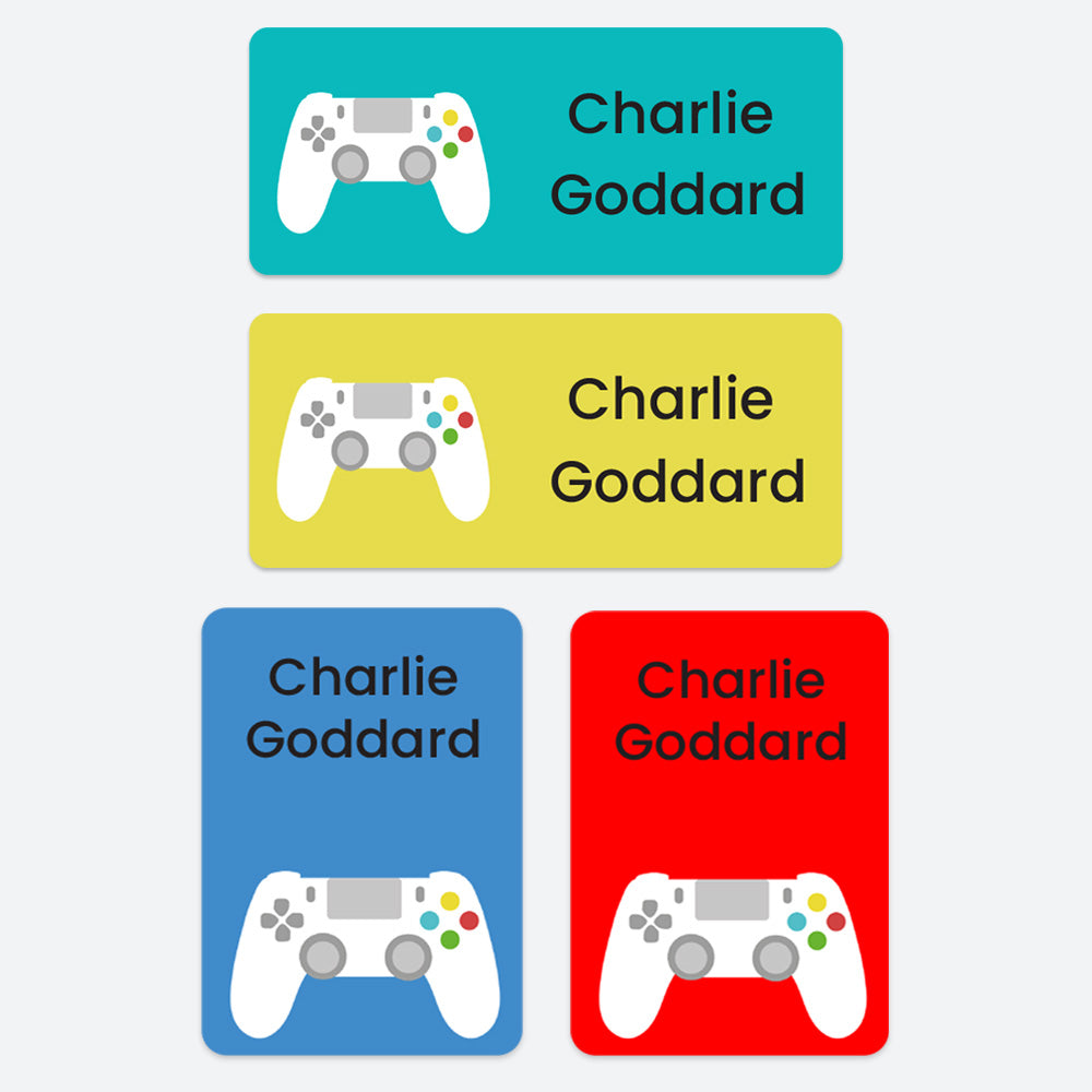 Stick On Waterproof Name Labels - Game Controller - Pack of 43 - Fast ...