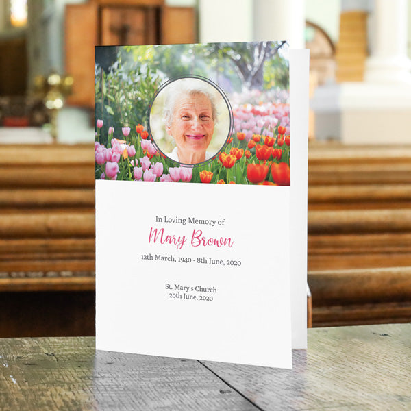 Funeral Order of Service Booklet - Spring Tulips - Fast Delivery at ...