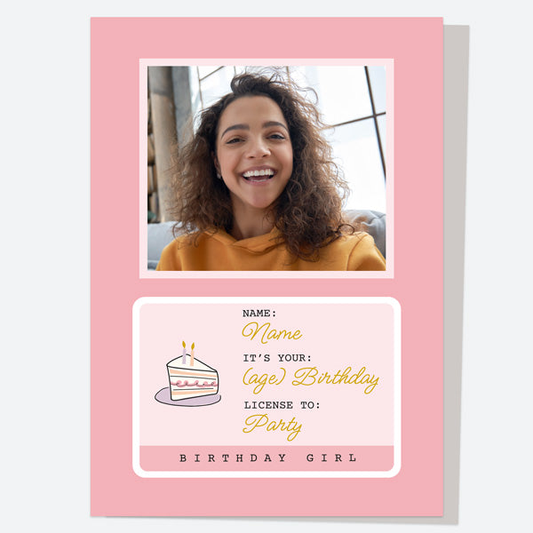 Personalised Birthday Card - License To Party Photo - Fast Delivery at ...