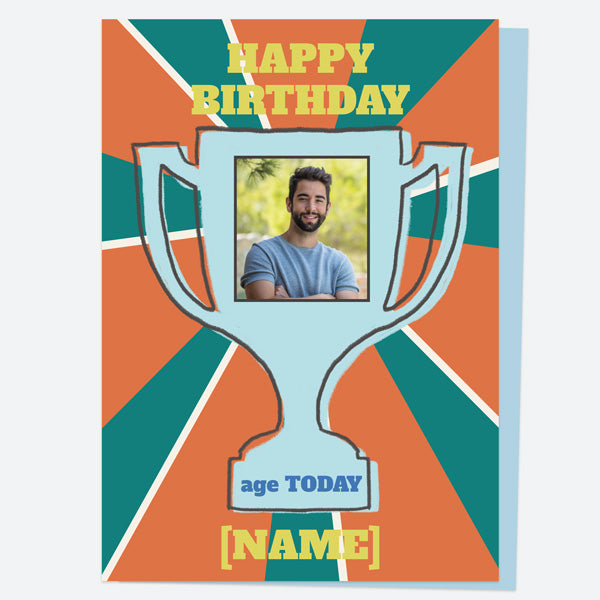 Personalised Birthday Card - Trophy Photo - Fast Delivery at Dotty ...