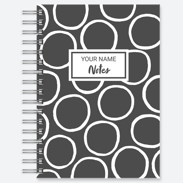 Full Circle Monochrome - Personalised A5 Wiro Bound Notebook - Fast ...
