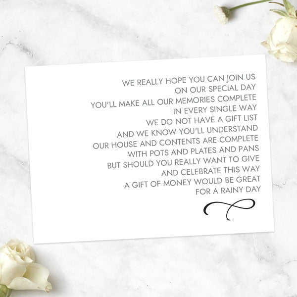 Minimalist Typography Gift Poem Card - Fast Delivery at Dotty About Paper
