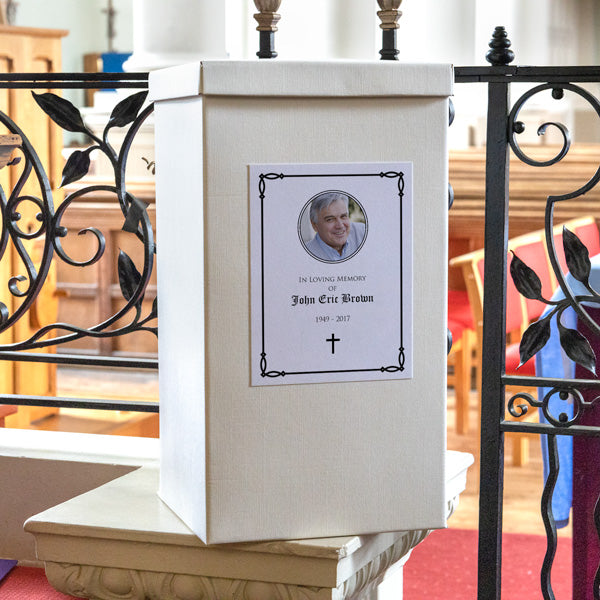Funeral Post Box - Celtic Frame - Fast Delivery at Dotty About Paper