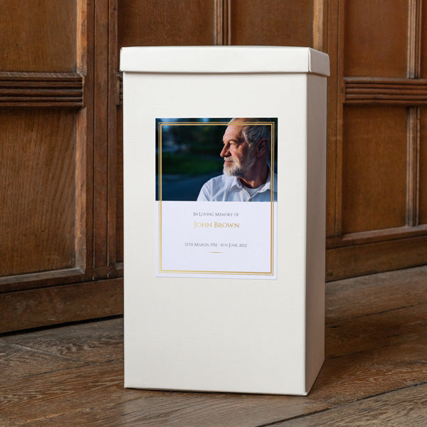 Foil Funeral Post Box - Classic Gold Frame - Fast Delivery at Dotty ...