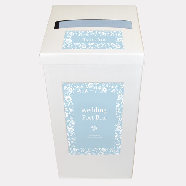 Dainty Flowers Iridescent Personalised Wedding Post Box - Fast Delivery ...