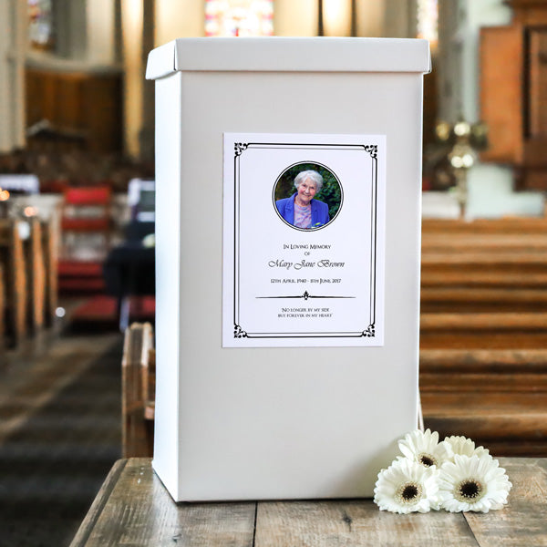 Funeral Post Box - Elegant Frame - Fast Delivery at Dotty About Paper