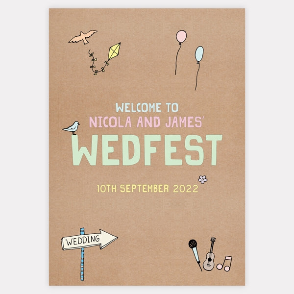 Summer Wedfest - Wedding Sign Range - Fast Delivery at Dotty About Paper